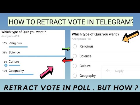 How to retract vote in telegram ? टेलीग्राम में वोट वापस कैसे करें ...