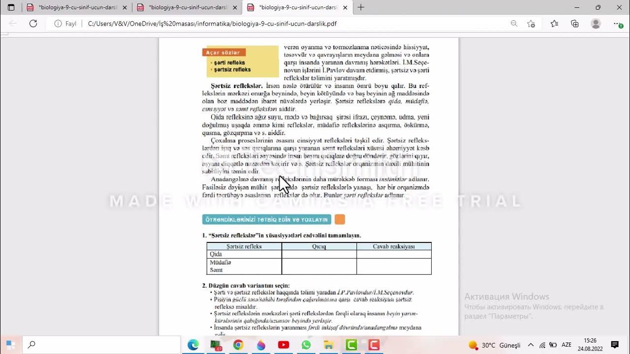 biologiya 9-cu sinif dərs 33 - YouTube