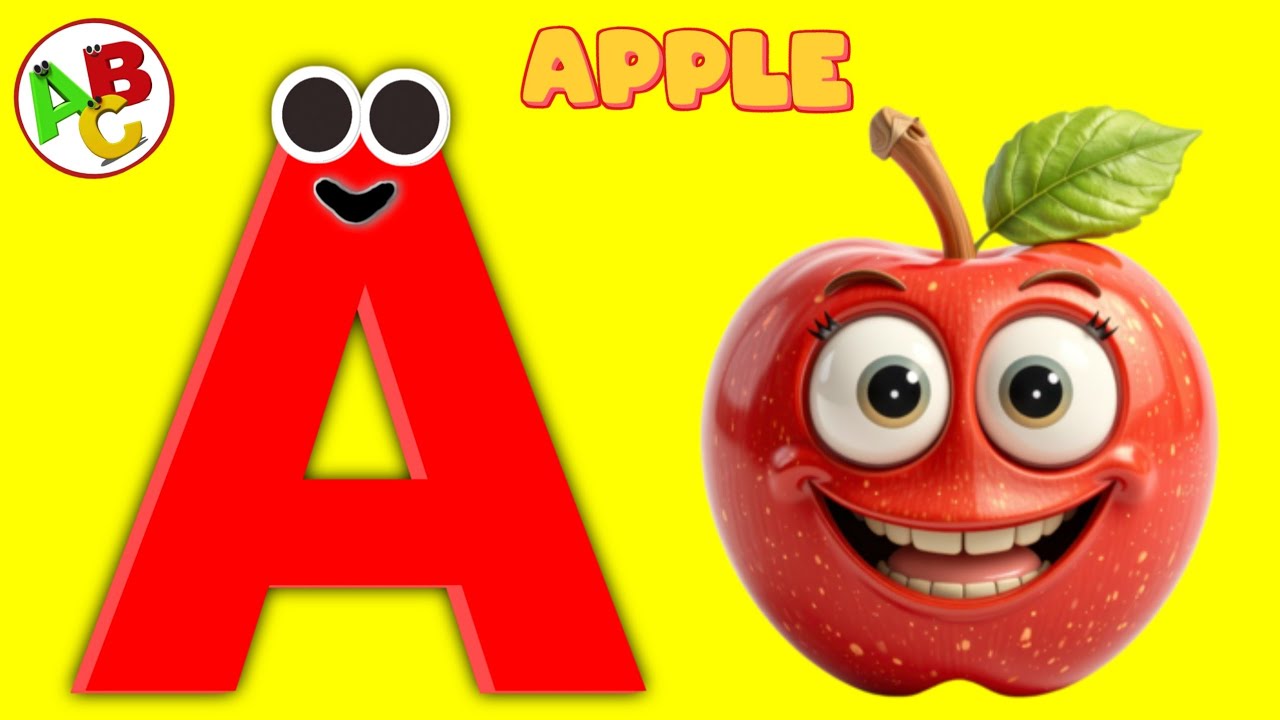 A is for Apple | ABC Phonics Song for Kids | Learn Alphabet with Fun ...