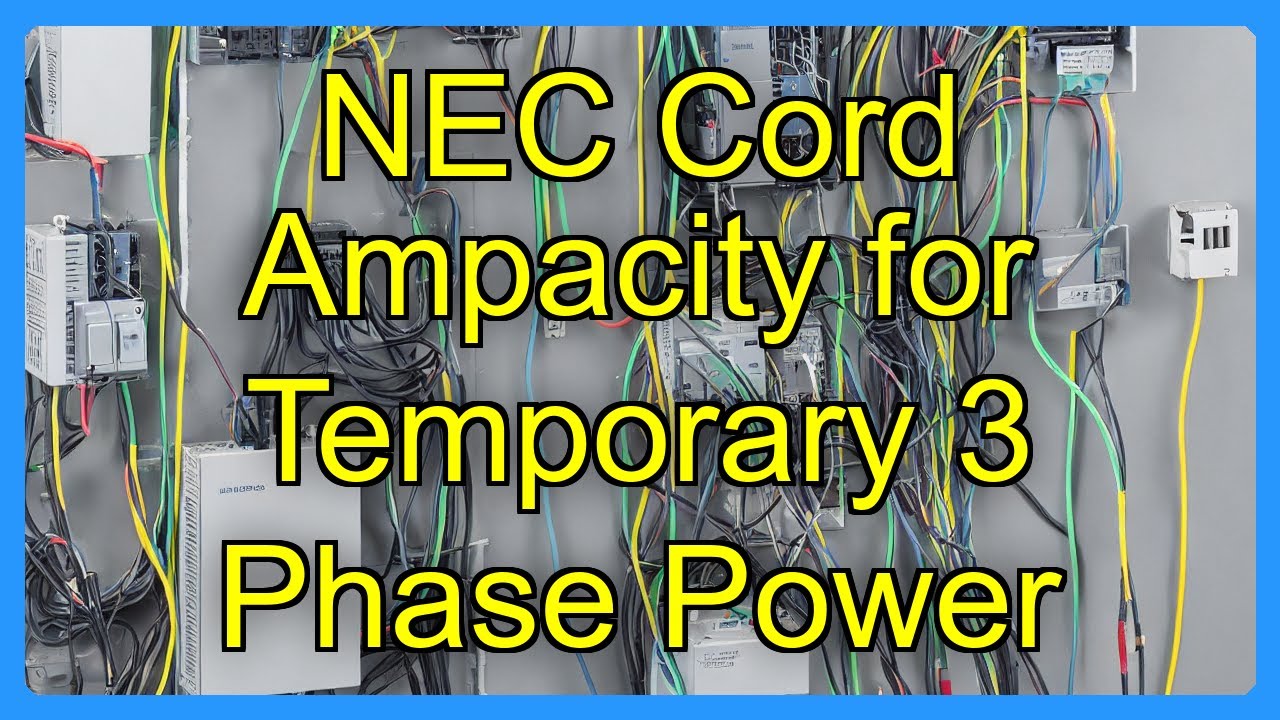 NEC Cord Ampacity for Temporary 3 Phase Power - YouTube