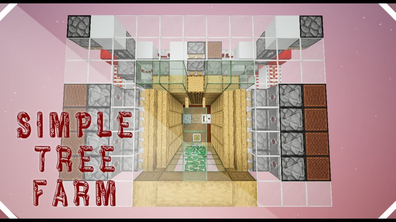 Simple Tree Farm Tutorial Minecraft 1 13 YouTube Simple Tree Farm Tutorial Minecraft 1 13 YouTube