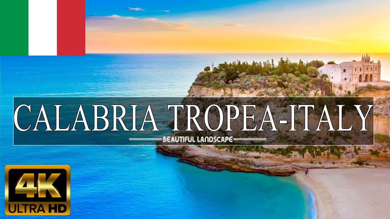 FLYING OVER CALABRIA TROPEA 4K UHD|Relax Music Along With Beautiful ...