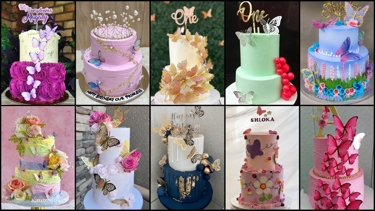 🦋Latest Butterfly Cake Designs 2023/Butterfly Cake/Two Tier Cake Design ...