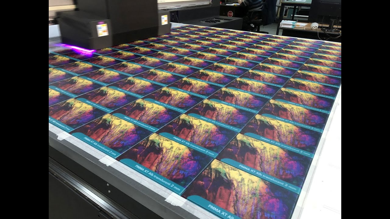 Plamac Morpho 2036 UV Flatbed PMMA Print - YouTube