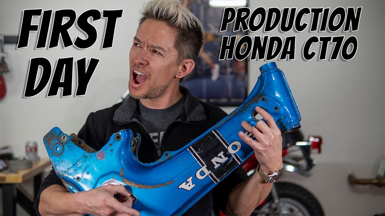 First Day of Production Honda CT70 Silver Tag Frame - YouTube