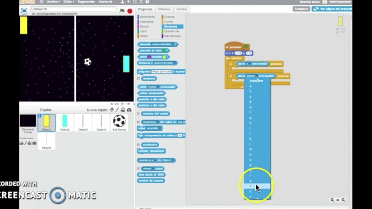 RETO SCRATCH. 12. PONG. PROGRAMAMOS A LOS JUGADORES - YouTube