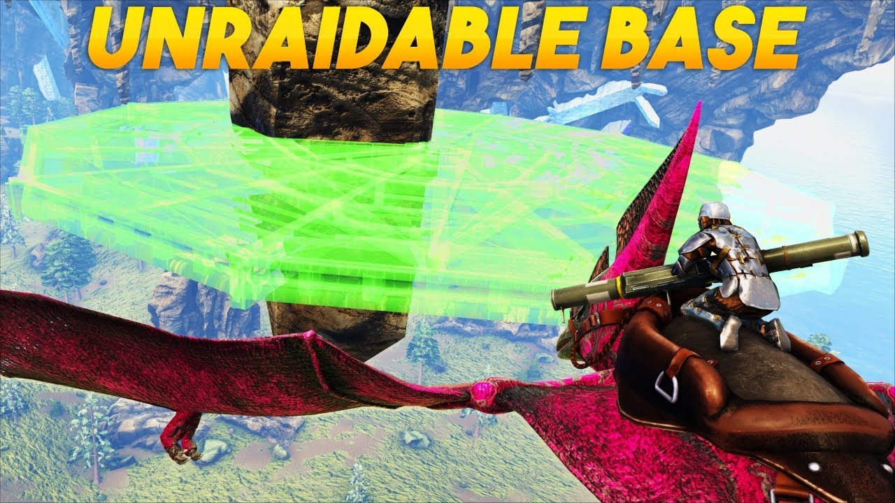 SOLO Claiming My UNRAIDABLE SKY Base - ARK - YouTube