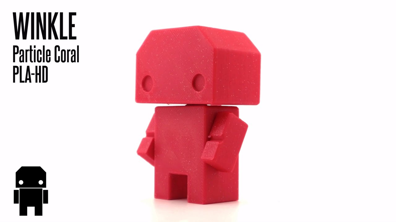 855 WINKLE Particle Coral PLA-HD | 3D printed sample | #FilaMODE - YouTube