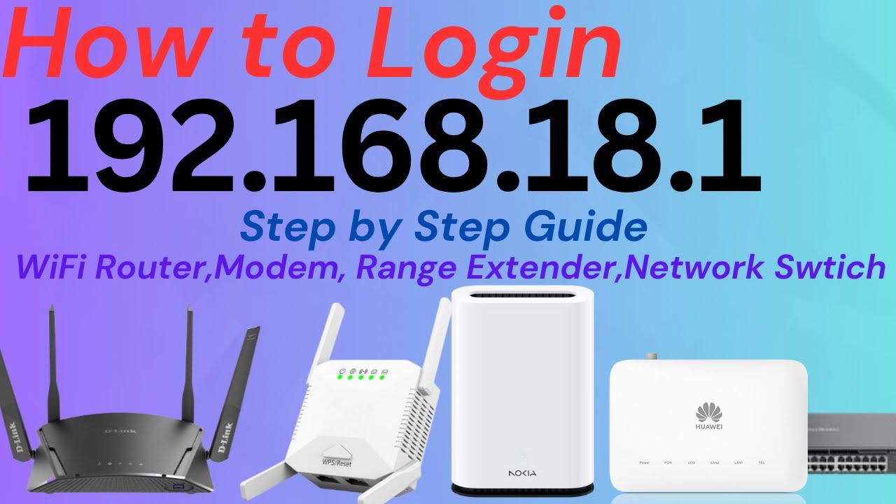192.168.18.1 Admin Login Router, Cable Modem, Range Extender | Login ...