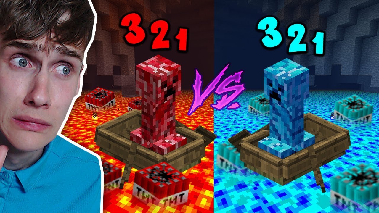 LAVA CREEPER VS WATER CREEPER in MINECRAFT! - YouTube