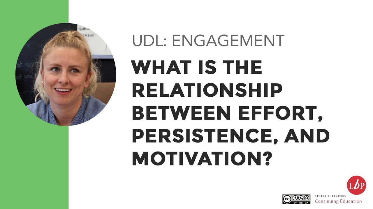 UDL: What is the relationship between effort, persistence, and ...