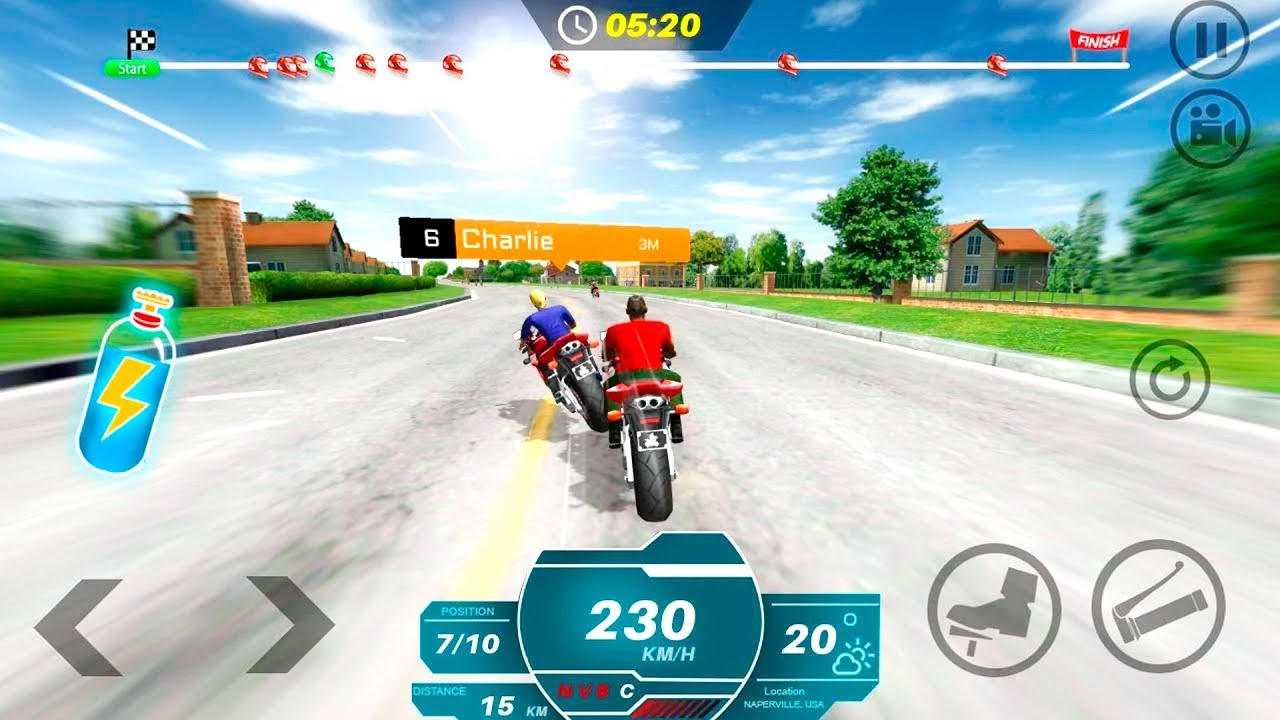 Naperville Motorcycle Racing - extreme motorbike racing game - YouTube