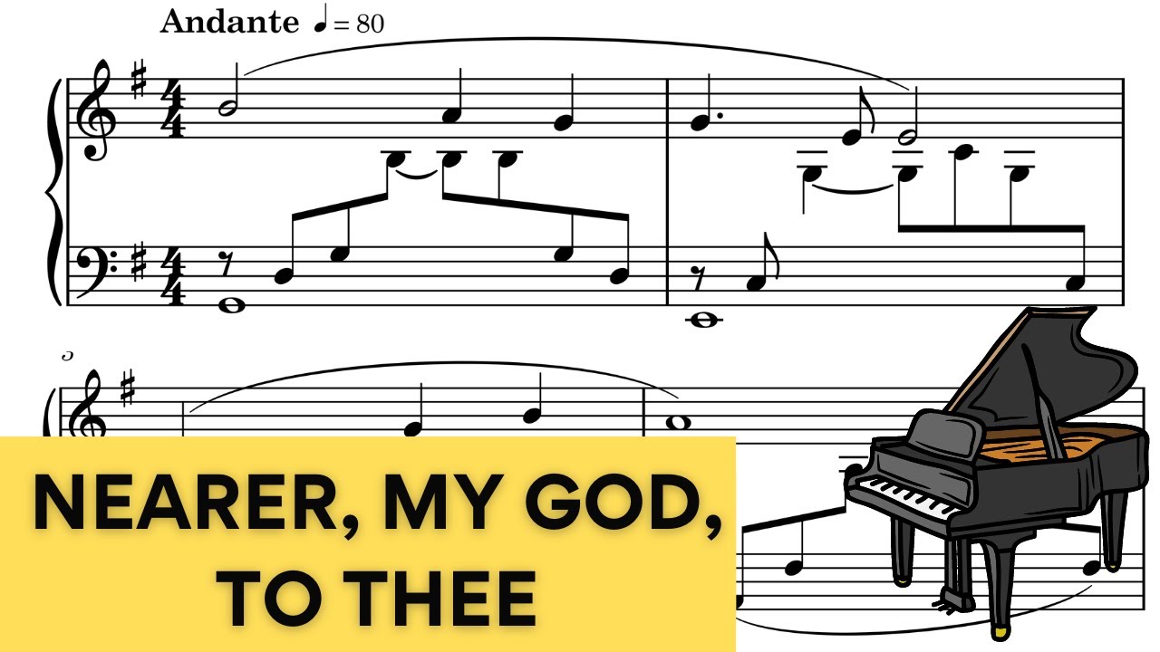 Nearer, My God, to Thee | Easy Piano Arrangement | Piano Instrumental ...