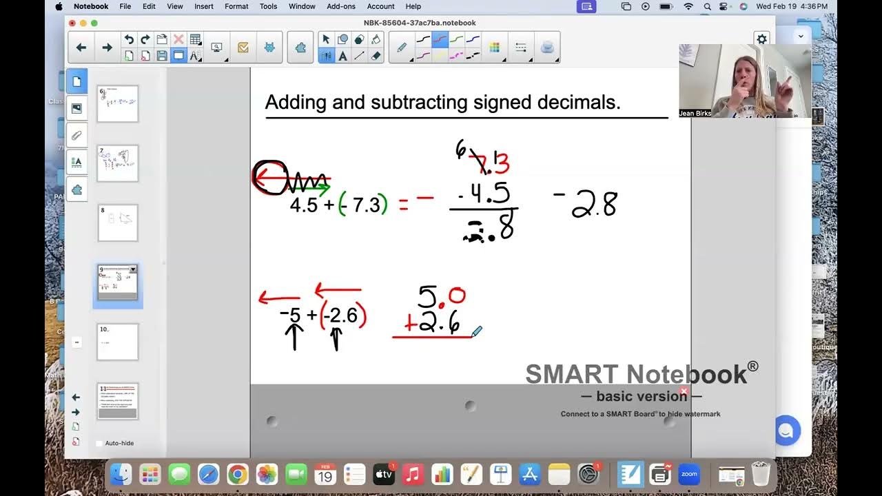 Add & Subtract Signed Decimals - YouTube