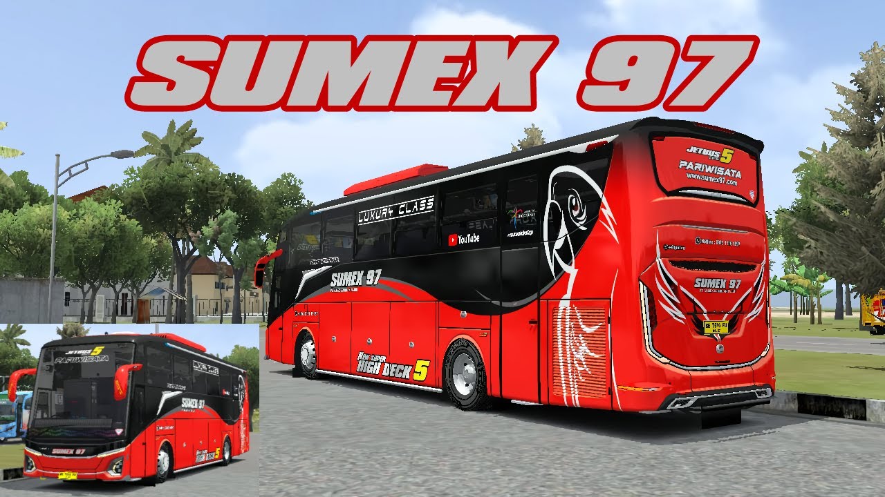 SHARE LIVERY SUMEX 97 JETBUS5 SINGLE GLASS BUSSID V4.3.2 - YouTube
