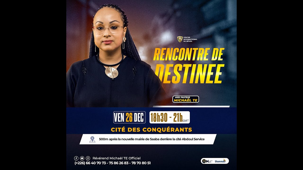 Rencontre de destinée - Révérend Michaël TE LIVE - Vendredi 26/12/2025 ...