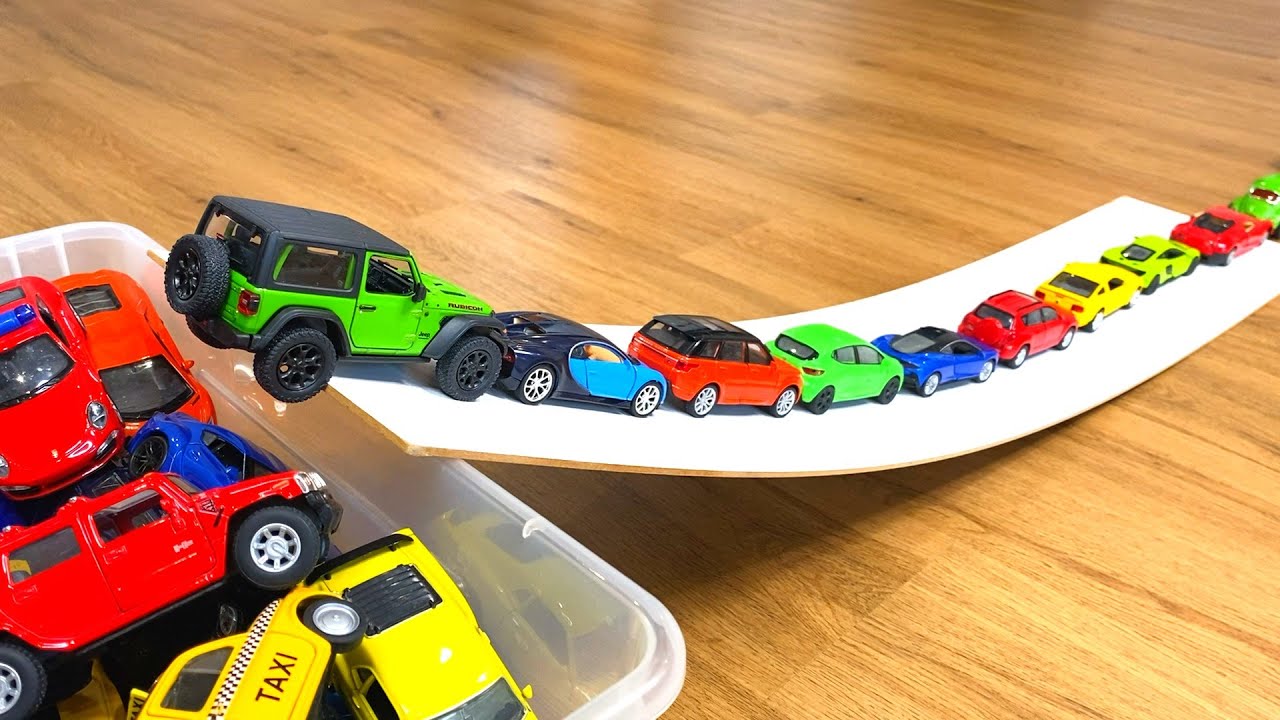 Various Diecast Model Cars Moving Down On Slider #14 - YouTube