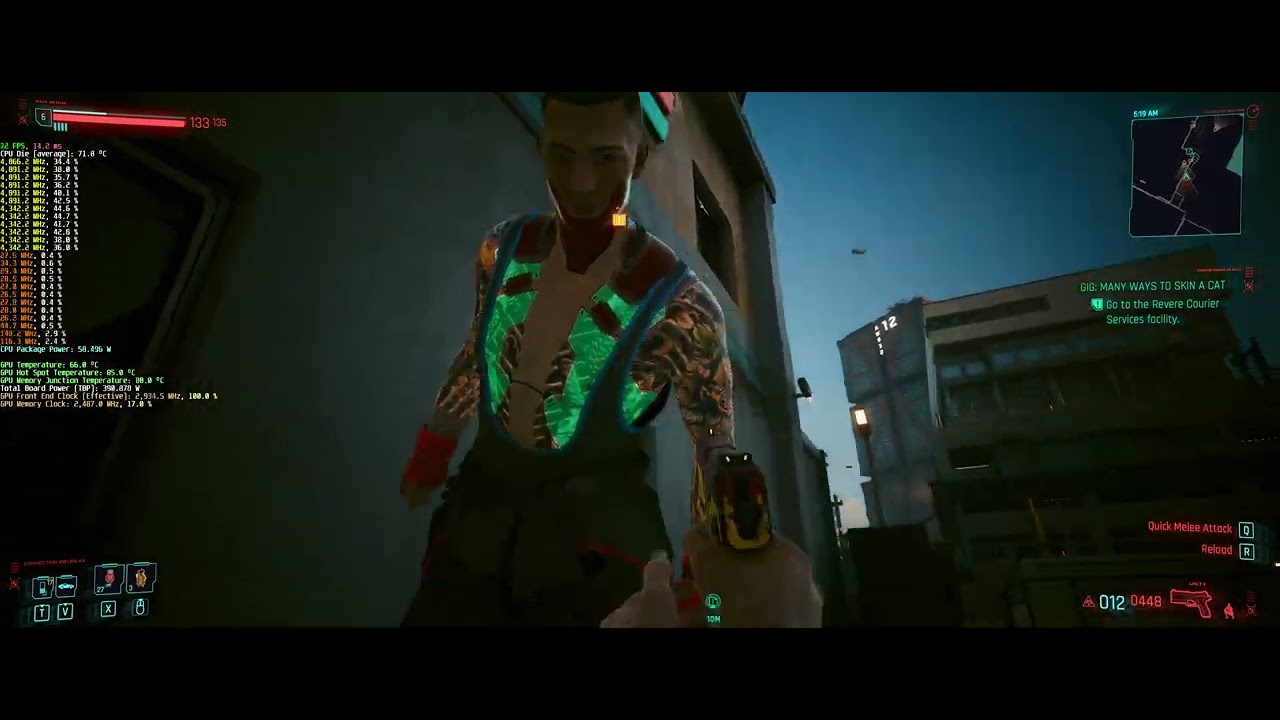 Cyberpunk 2077 Maxed Settings Ultra RT Widescreen 7900X3D+7900XTX - YouTube