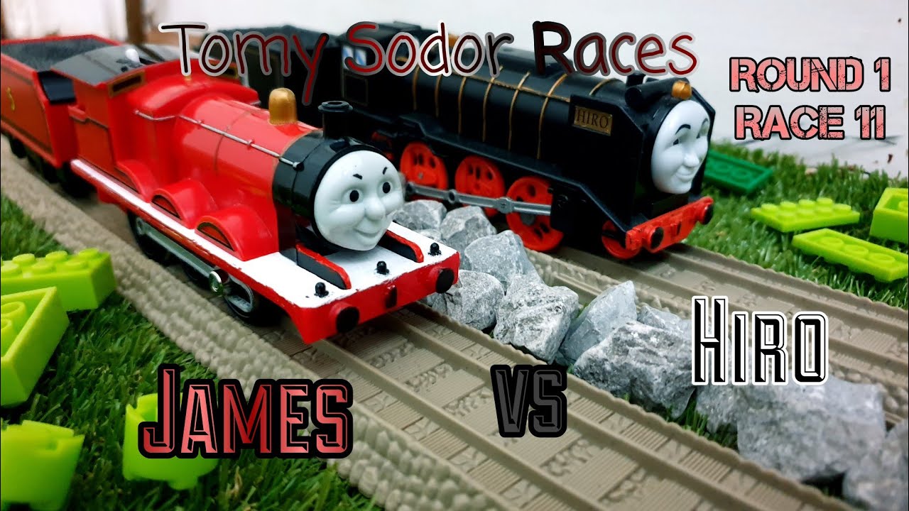 Tomy Sodor Races Round 1 Race 11: James vs Hiro - YouTube