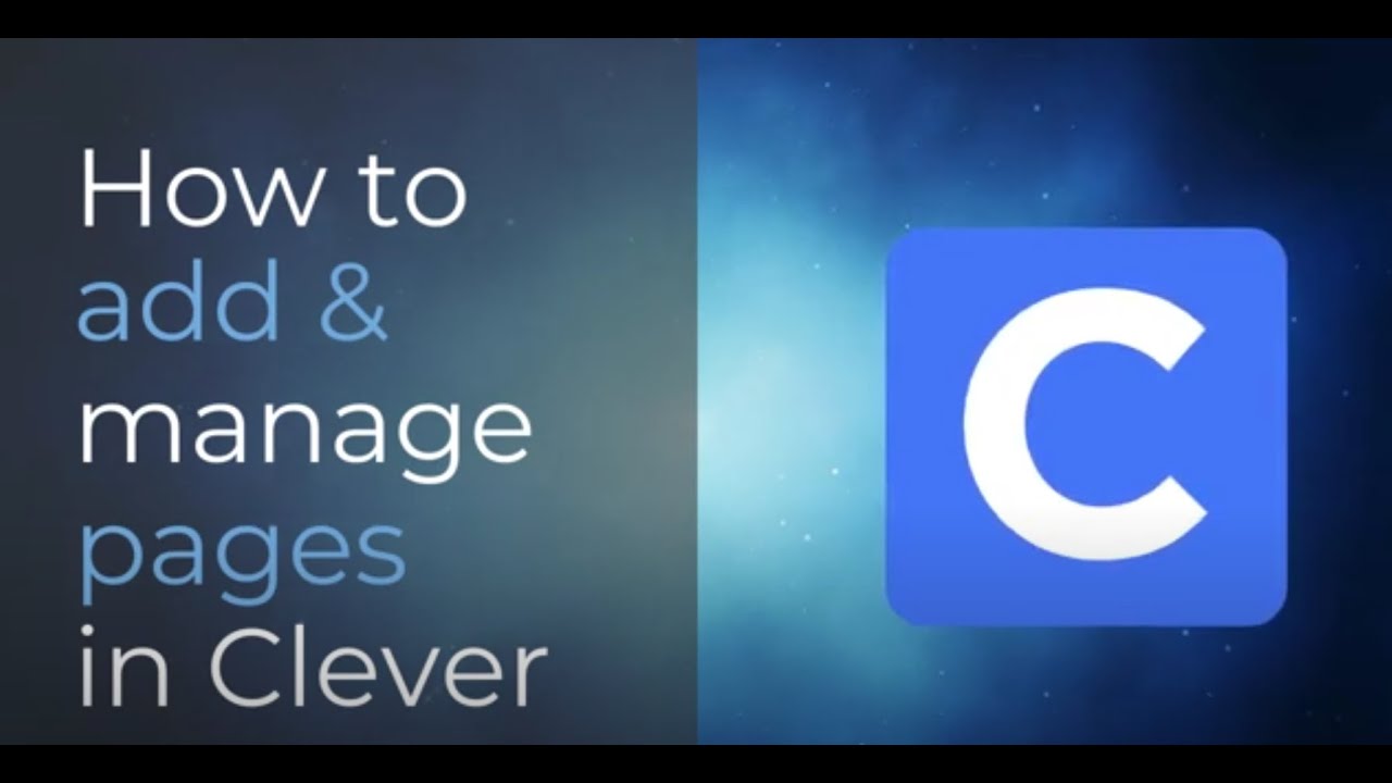 How to Add & Manage Pages in Clever - YouTube