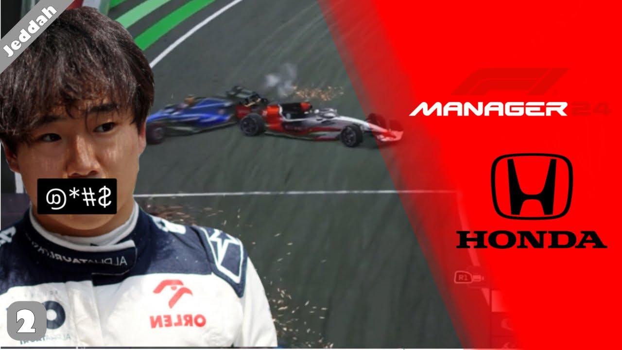 Not a good race for Yuki - MyTeam Honda Ep. 2 - F1 manager 24 - YouTube