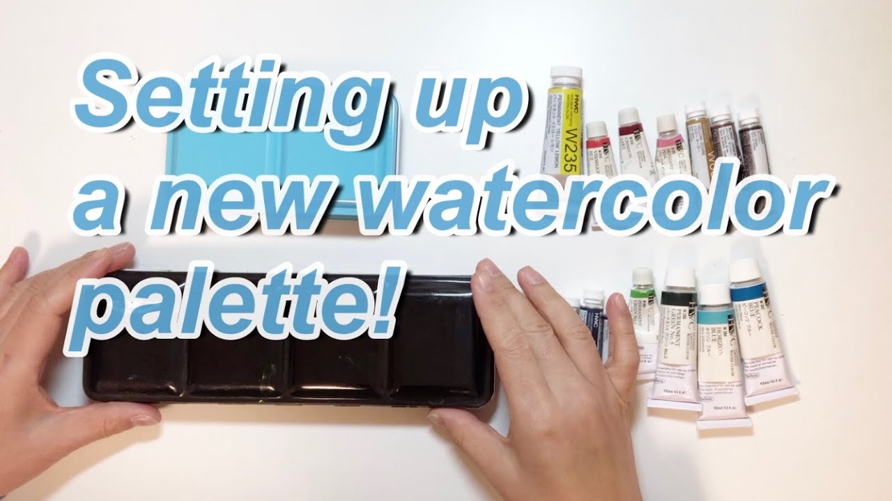 Setting up a new watercolor palette! - YouTube