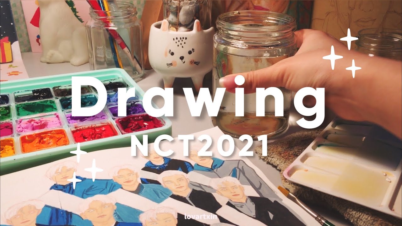 Drawing all NCT 2021 members 🎨 | HIMI Gouache - YouTube