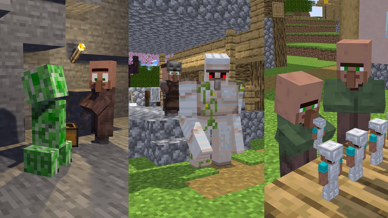 Armorer Villager and Iron Golem Past Lives - A Minecraft Animation ...