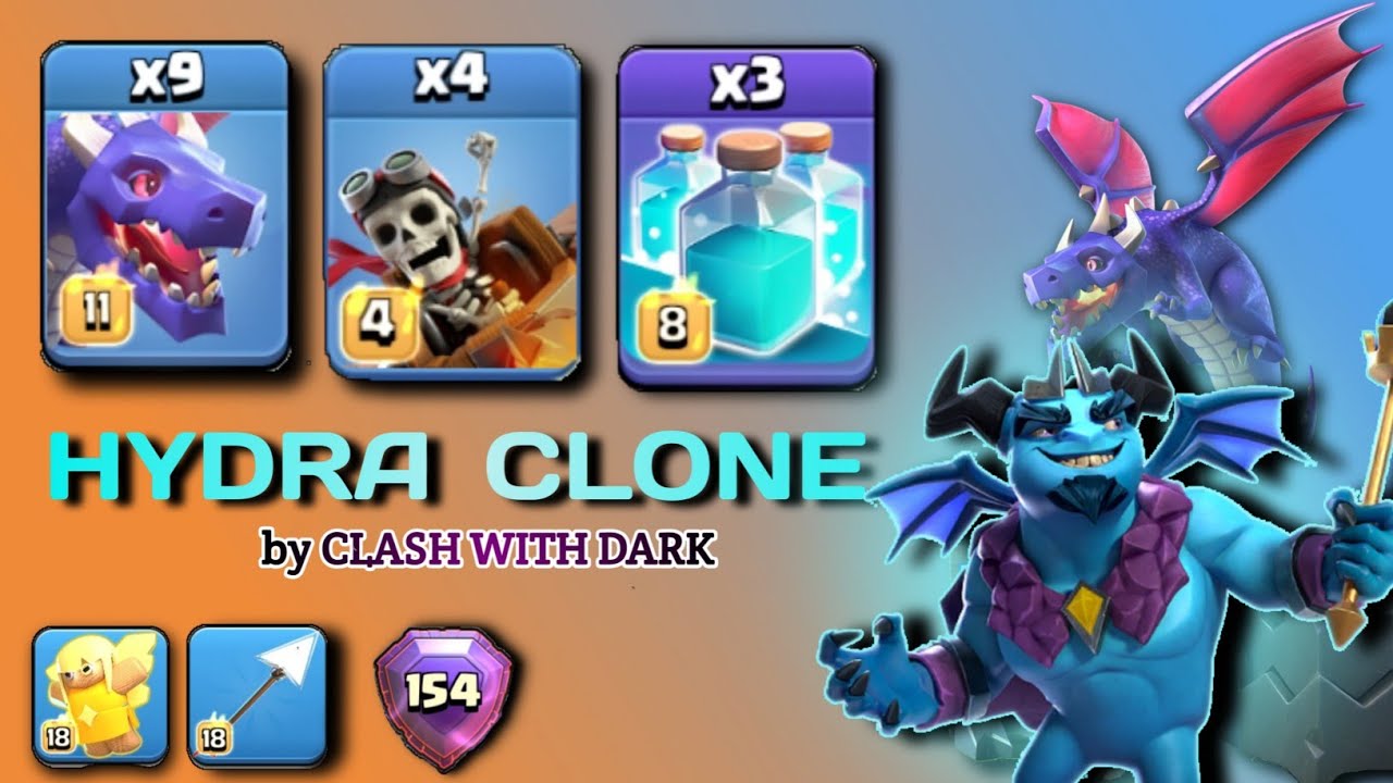 Hydra Clone Attack Th17 | Legend League Day 24 | MINION PRINCE Attack ...