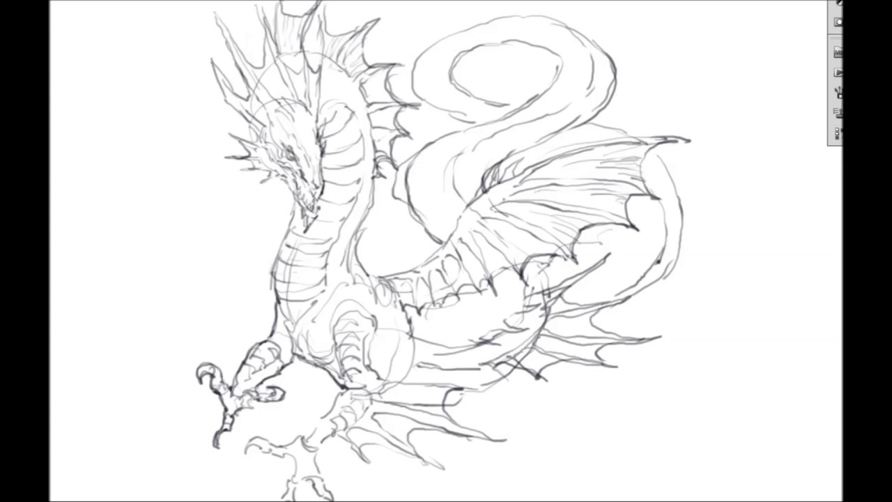 [크리티컬]드로잉 - 용 - 그림 그리기 [CRITICAL] Dragon Drawing Speed Drawing - YouTube