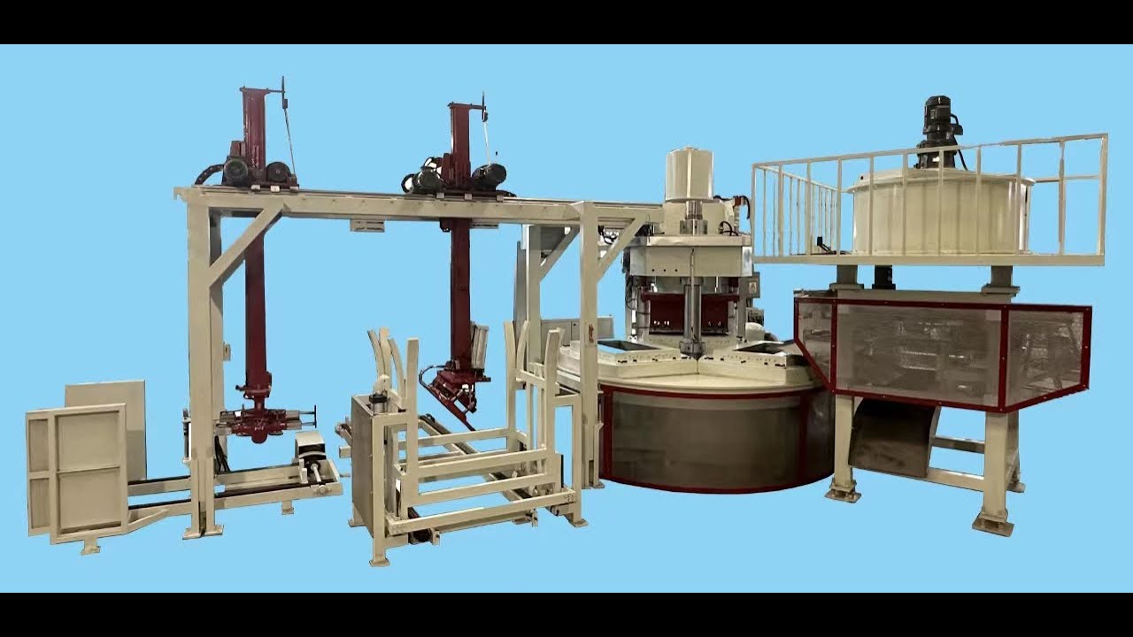 HP600T 3 Hydraulic Press Machine for Wetcast Concrete Slab & Curbstone ...