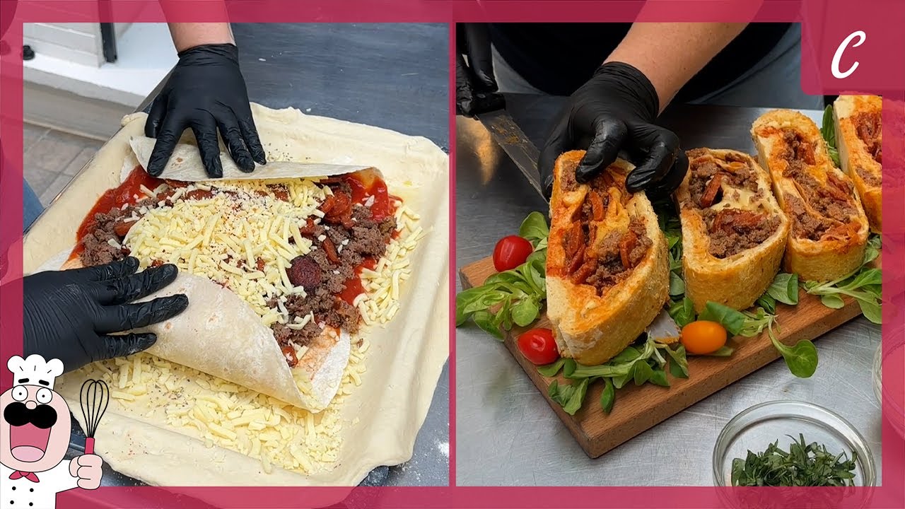 The fusion of garlic bread and burrito is perfect! - YouTube