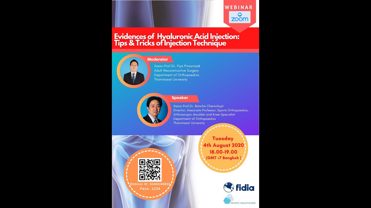 Hyaluronic acid HA injection in Osteoarthritis of Knee, shoulder การฉีด ...