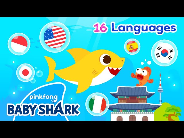 🌏Sing Along with Baby Shark in 16 Languages!? | Baby Shark 10th ...