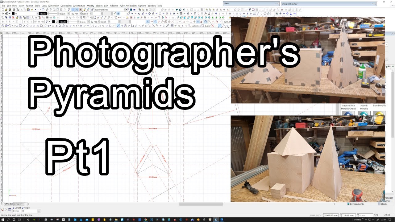 Photographer's Plywood Pyramids Pt1 - Drawing the pyramids TurboCAD ...