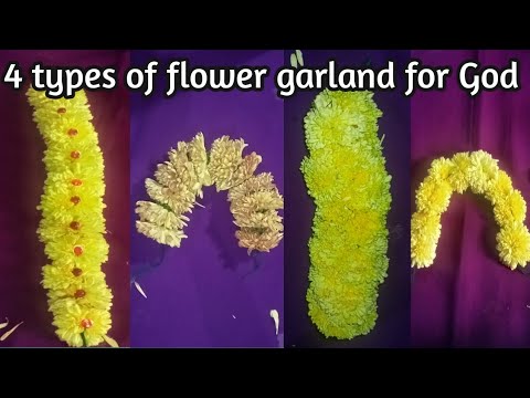 Beautifull flower garland making for God / very easy and simple method ...