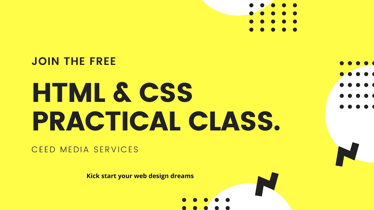 Day 1 - Welcome (HTML & CSS LIVE CODING) - YouTube