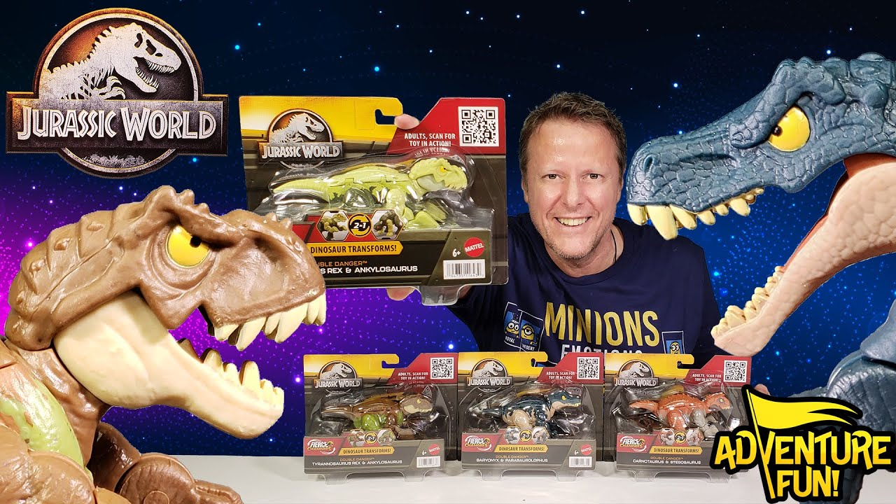 Jurassic World Dinosaur Fierce Changers T-Rex Toy Review AdventureFun ...