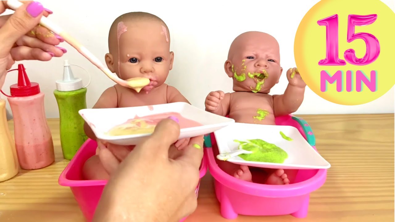Baby Doll Feeding Time & Pretend Cooking Toy Food For Baby Doll! Reborn ...
