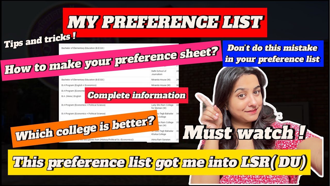 My Own Preference Sheet | Ultimate Preference Sheet Guide | How to make your preference sheet ...