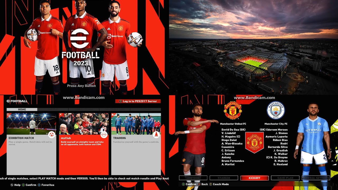 PES 2017 NEW GRAPHIC MENU MANCHESTER UNITED EFOOTBALL 2023 - YouTube