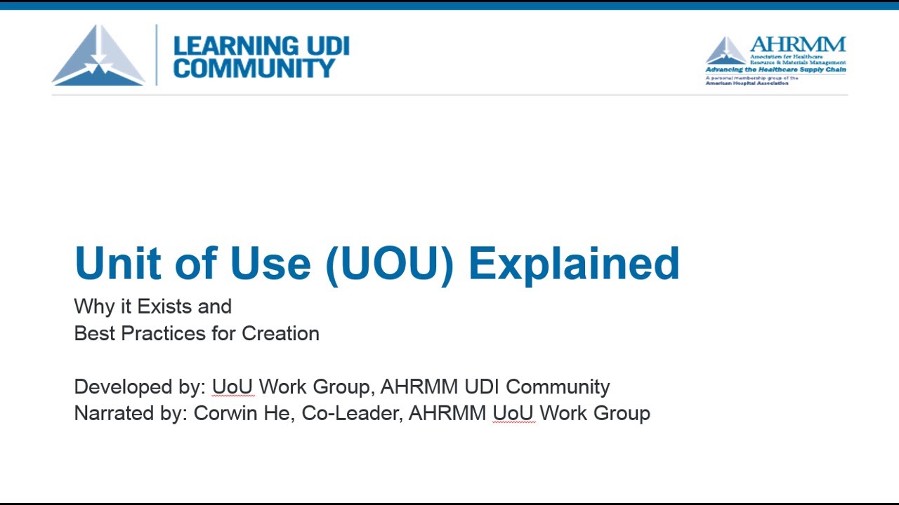 Unit of Use (UOU) Series: The FDA UOU Explained – Part 1 - YouTube