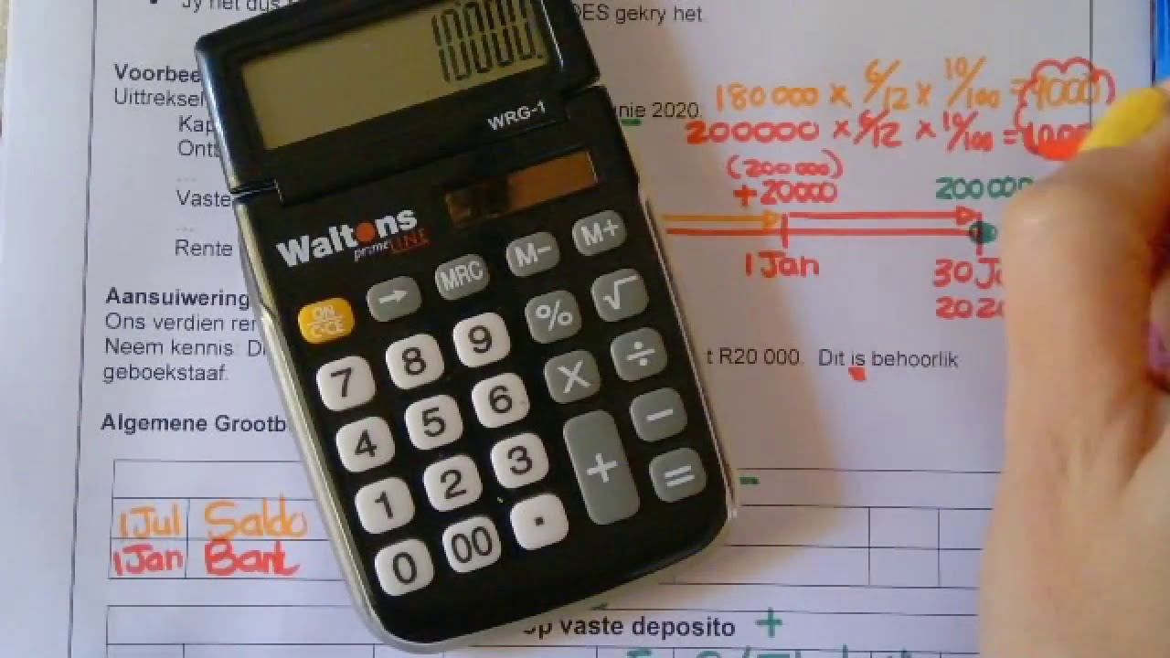 Gr 10 Opgelope inkomste Voorbeeld - YouTube