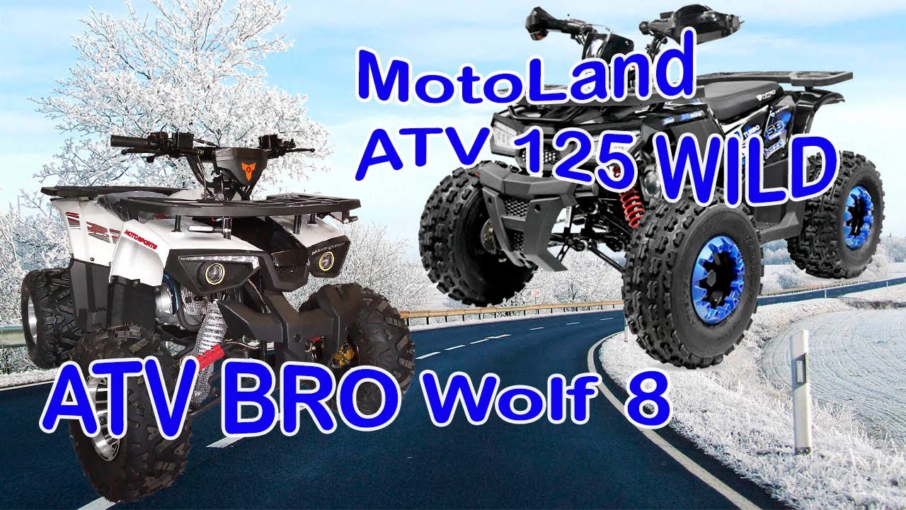 Квадроцикл ATV BRO Wolf 8 и MotoLand ATV 125 WILD - YouTube