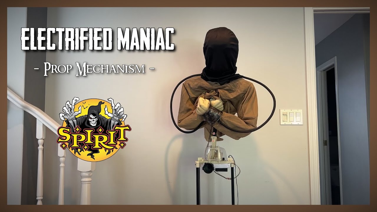 Electrified Maniac Animatronic Mechanism - Spirit Halloween 2014 - YouTube