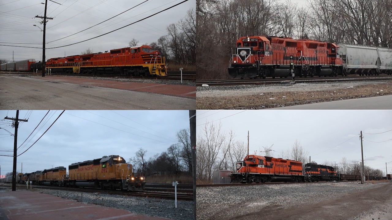 Trains along CN's South Bend Subdivision and IHB Mainline! - YouTube
