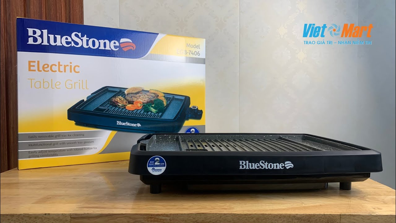 VỈ NƯỚNG ĐIỆN BLUESTONE EGB-7406: Việt Mart Review và Hướng dẫn sử dụng. - YouTube