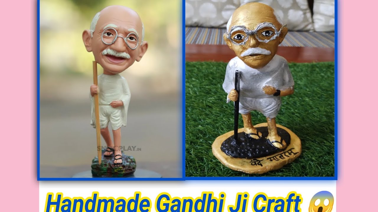 Gandhi jayanti Special Craft !! DIY Wallputty Craft. !! Handmade ...