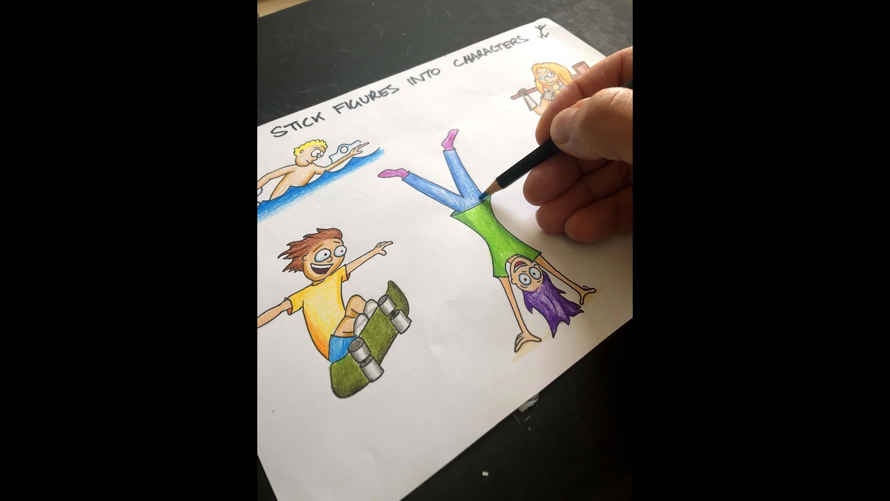 How to turn stick figures into characters - YouTube