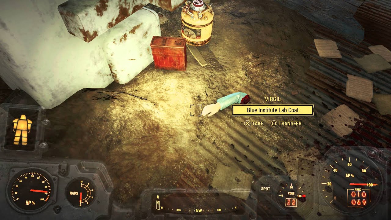 Fallout 4 Rocky Cave Virgils Rifle Legendary Institute Rifle